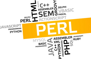 Perl Word Cloud Tag Graphics Royalty Free Vector Image