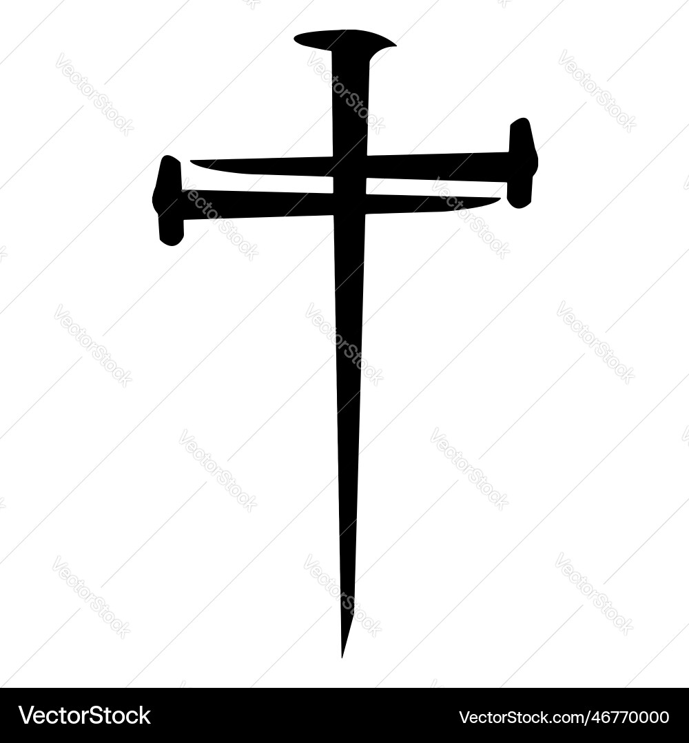 Crucifix Nail Cross Royalty Free Vector Image - VectorStock