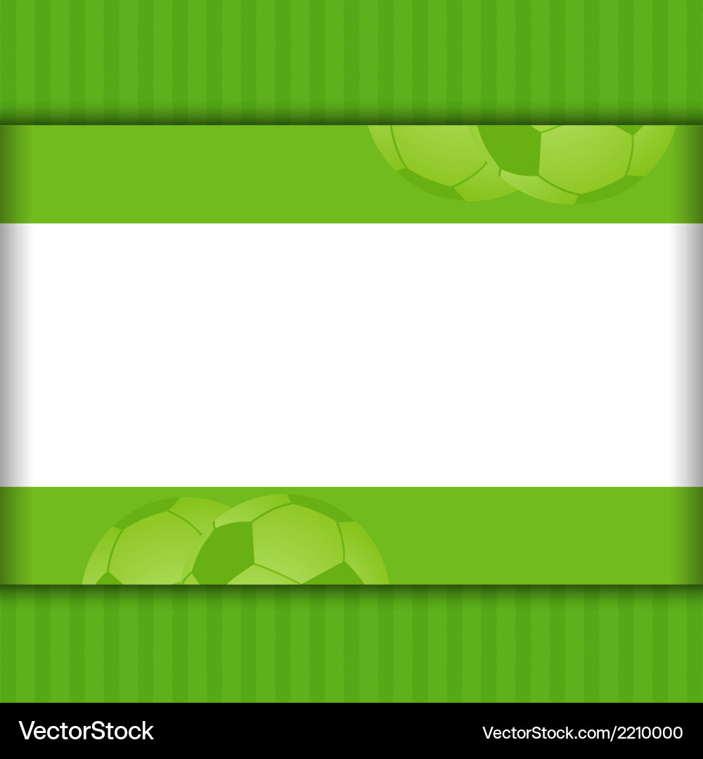 Green Football Border Background Royalty Free Vector Image