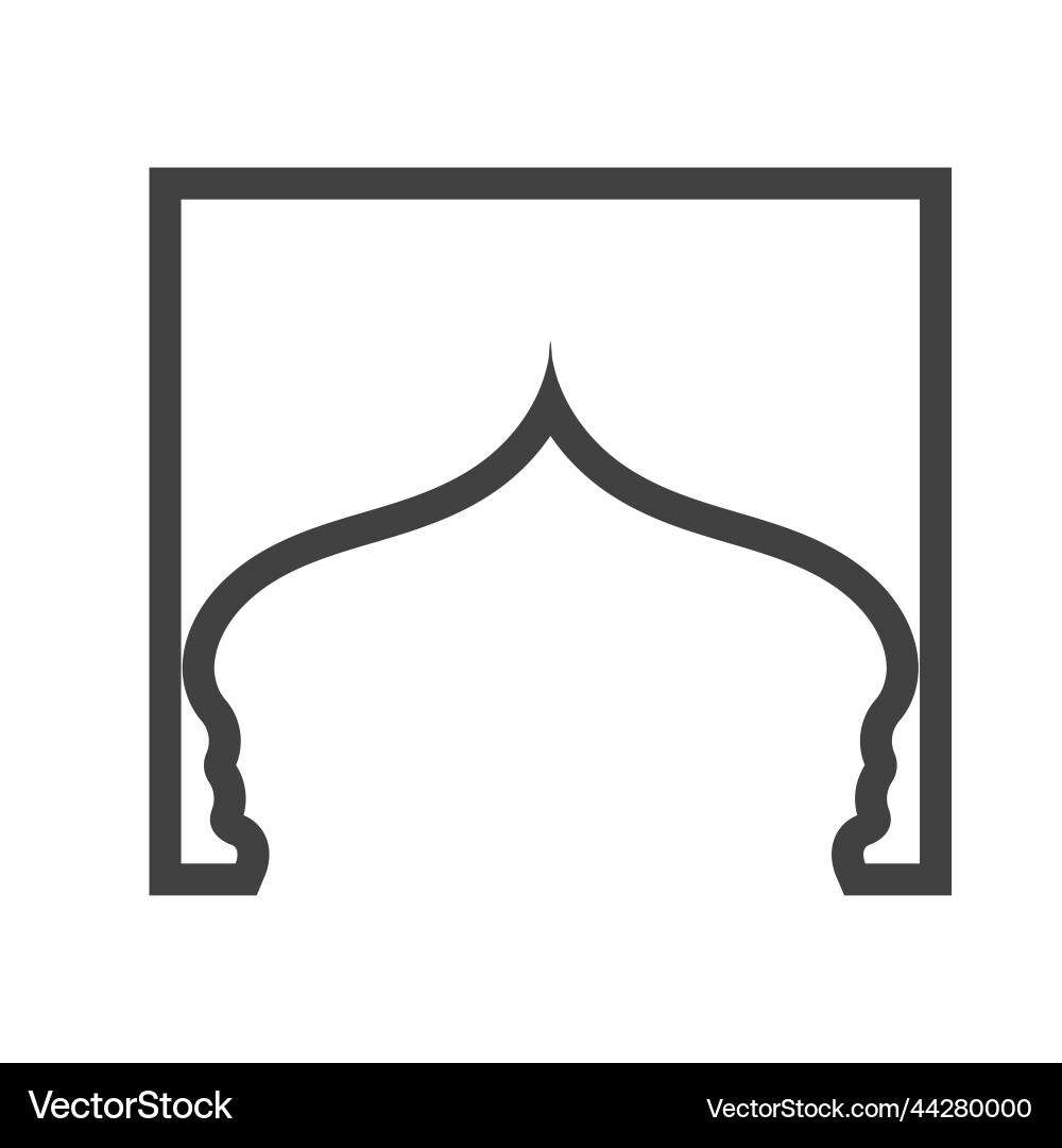 Mosque window icon Royalty Free Vector Image - VectorStock