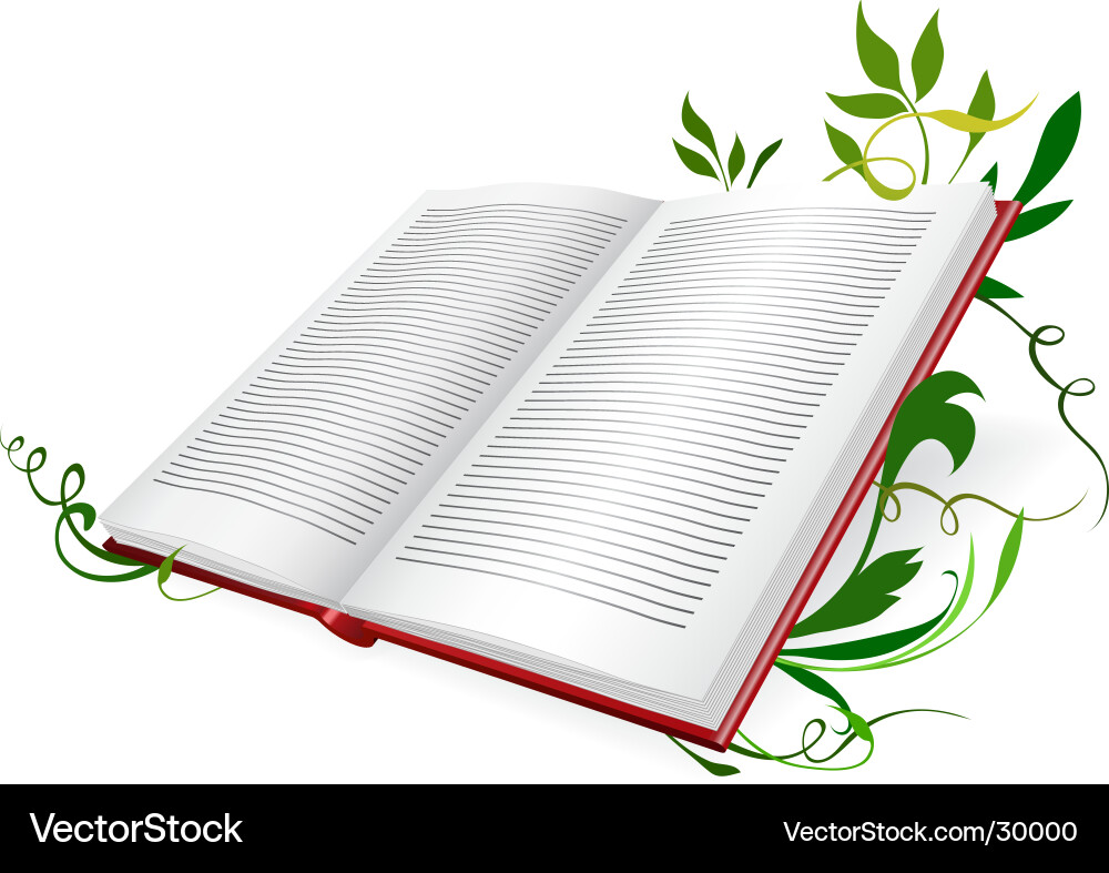 Opened diary Royalty Free Vector Image - VectorStock