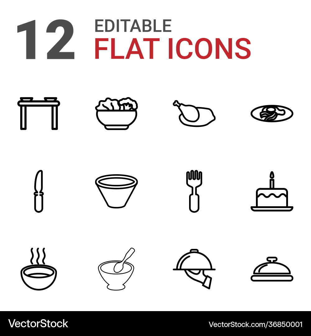 12 plate icons Royalty Free Vector Image - VectorStock