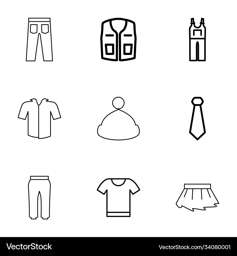 9 apparel icons Royalty Free Vector Image - VectorStock