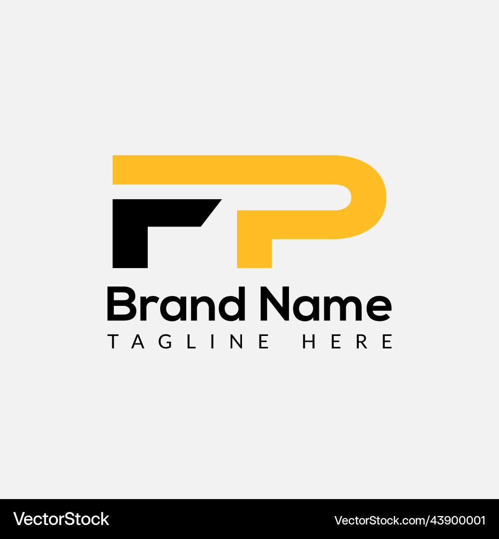 Abstract fp letter modern initial lettermarks logo