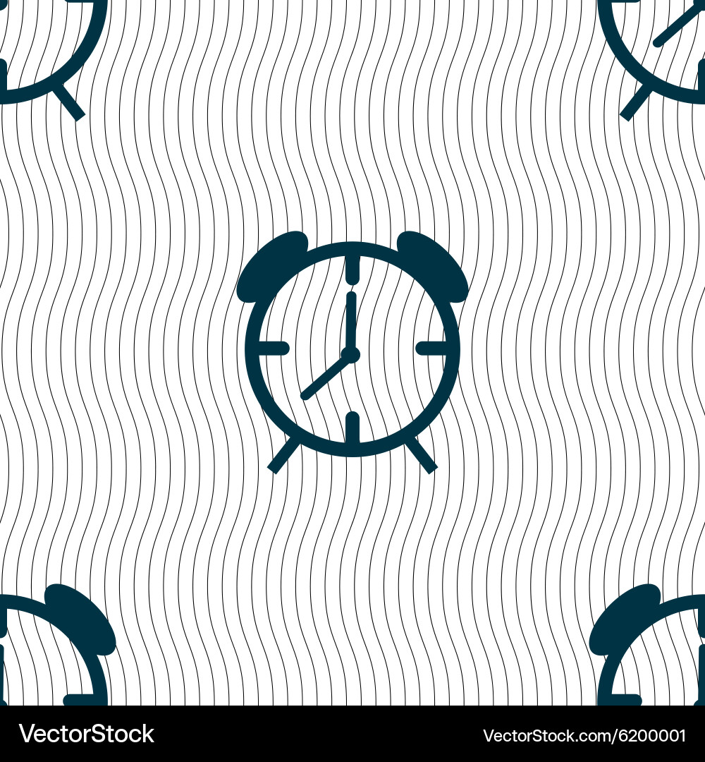 Alarm clock sign icon wake up symbol Royalty Free Vector