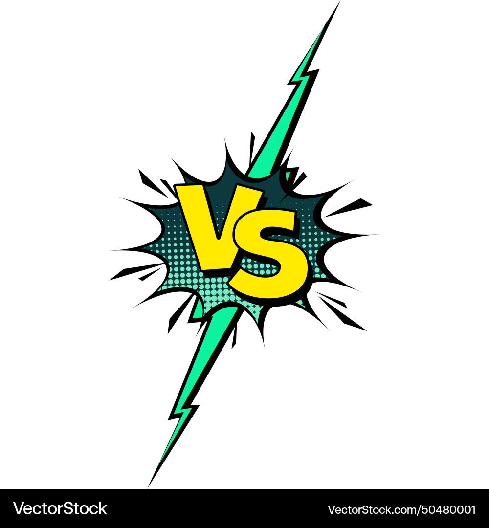 Cartoon comic background vs fight versus comics Vector Image
