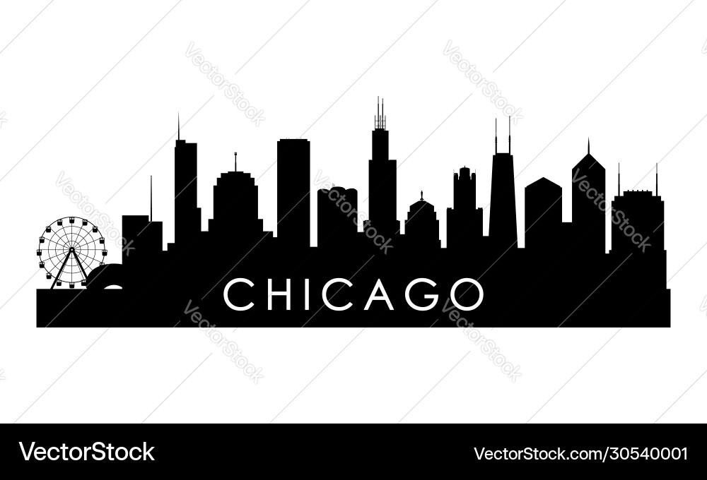 Chicago Skyline Silhouette Vector 98 Chicago Vector Skyline High Res