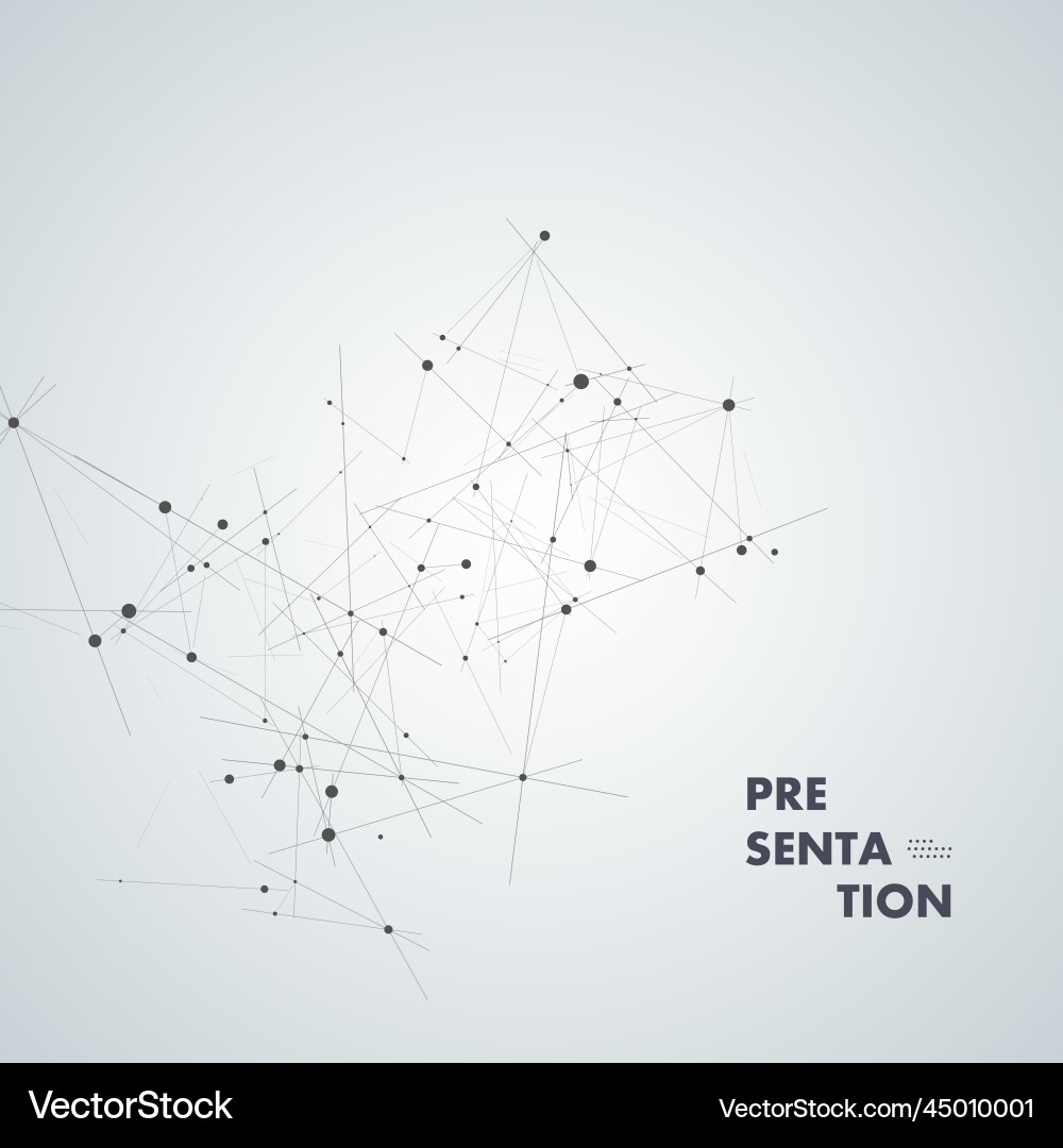 Connections with dots and lines triangles Vector Image