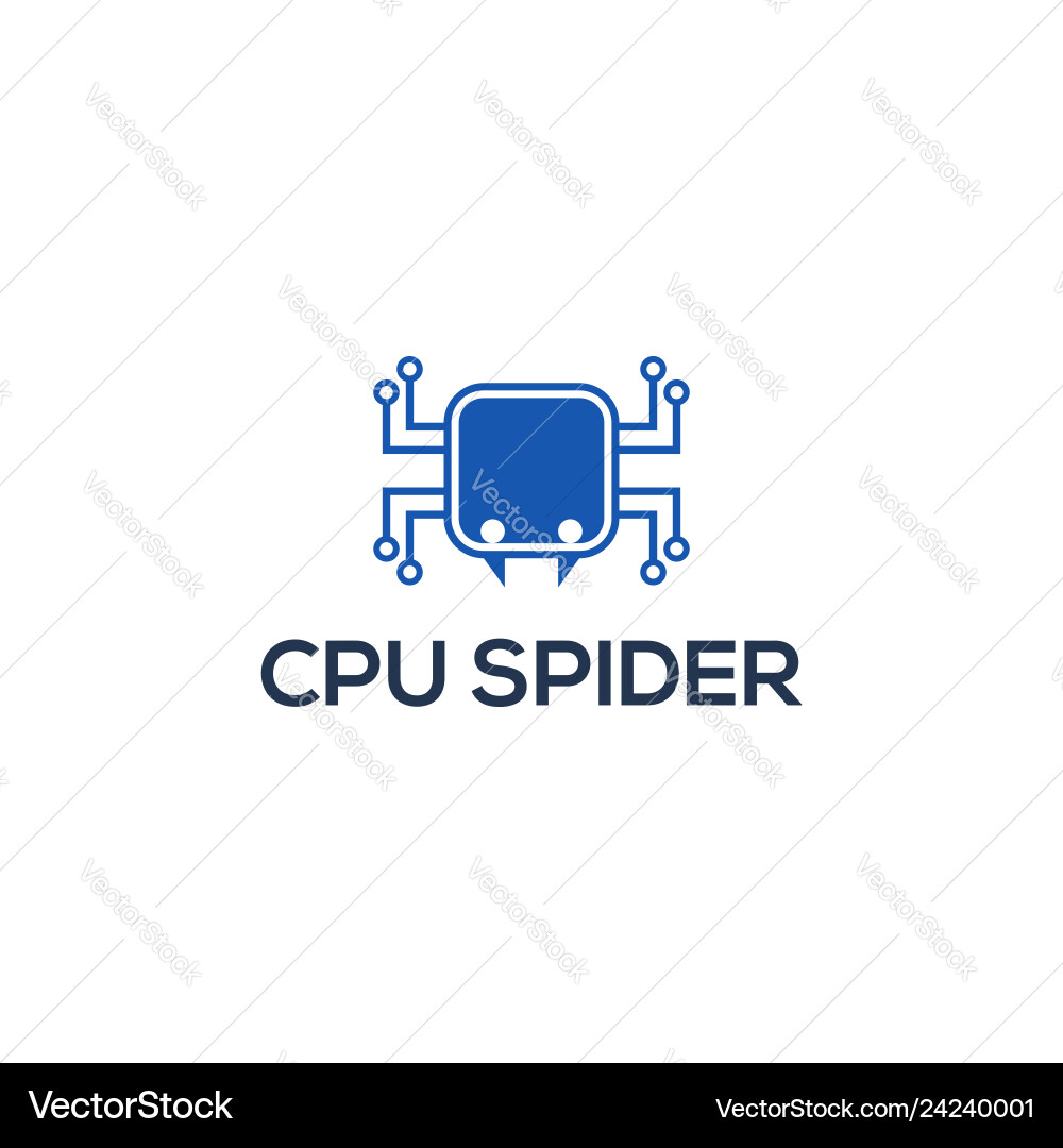 Cpu spider logo Royalty Free Vector Image - VectorStock