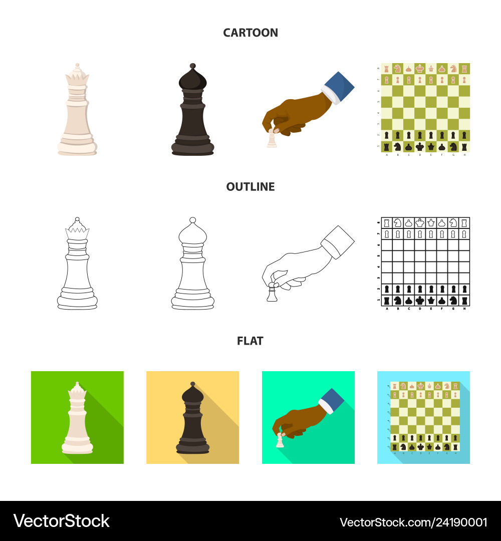 Design of checkmate and thin symbol set Royalty Free Vector