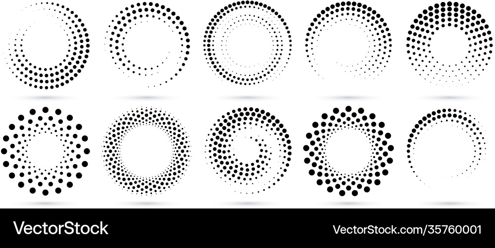 Dotted Circle Pattern Royalty Free Vector Image
