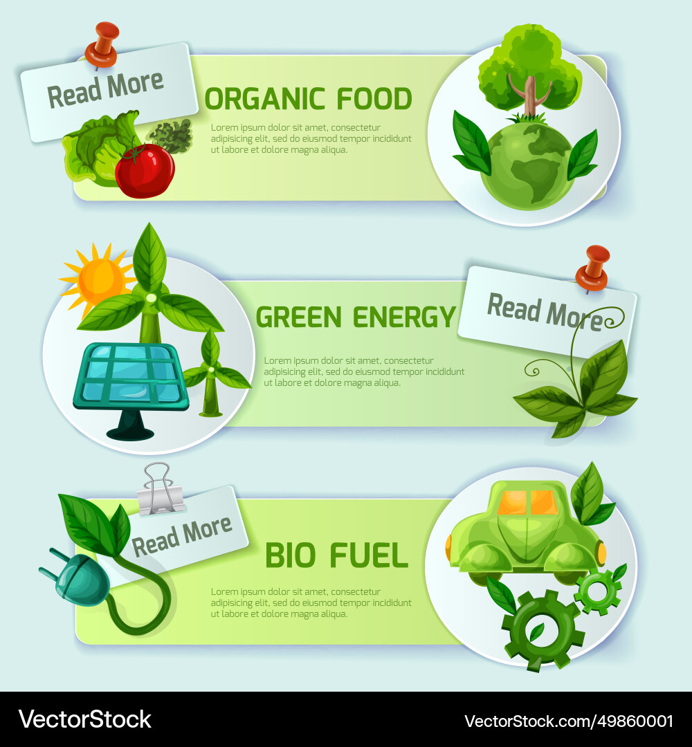 Ecology banner set Royalty Free Vector Image - VectorStock