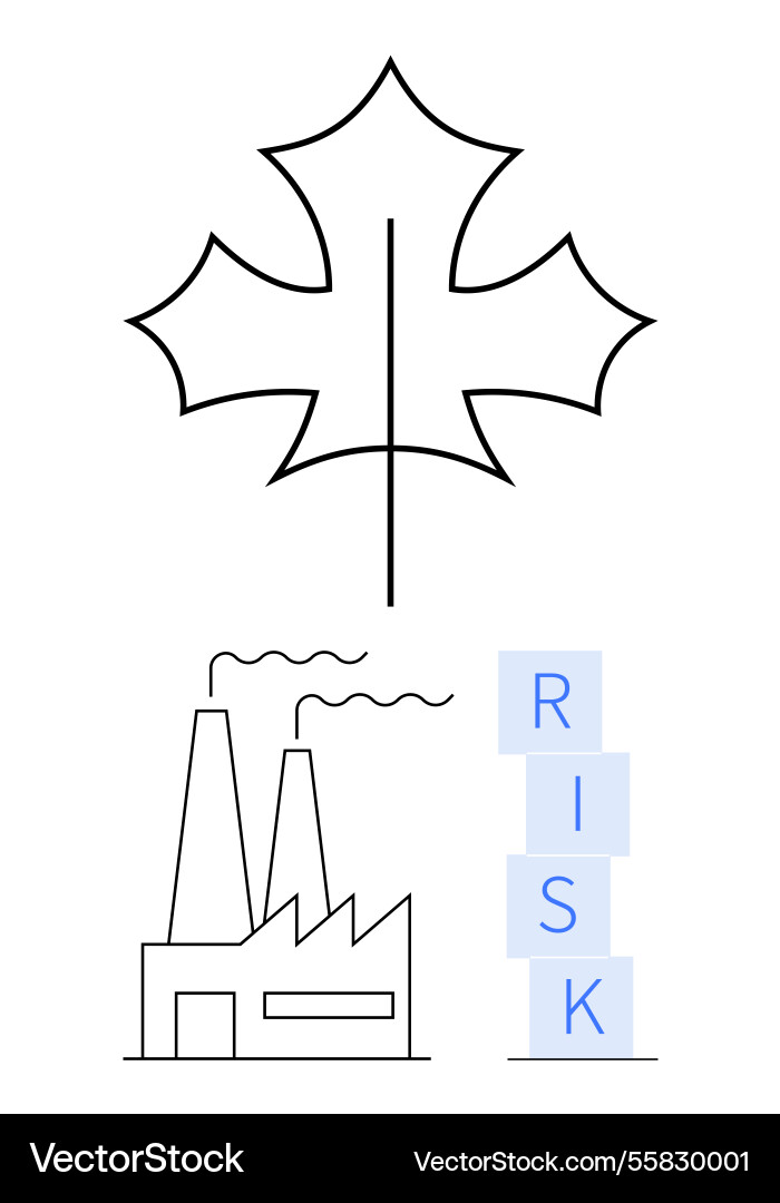 Environmental impact and risk management Vector Image