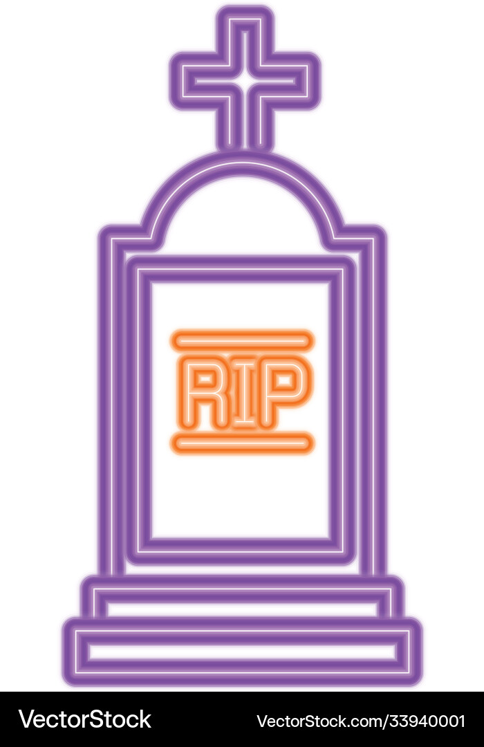Halloween rip grave cartoon design Royalty Free Vector Image