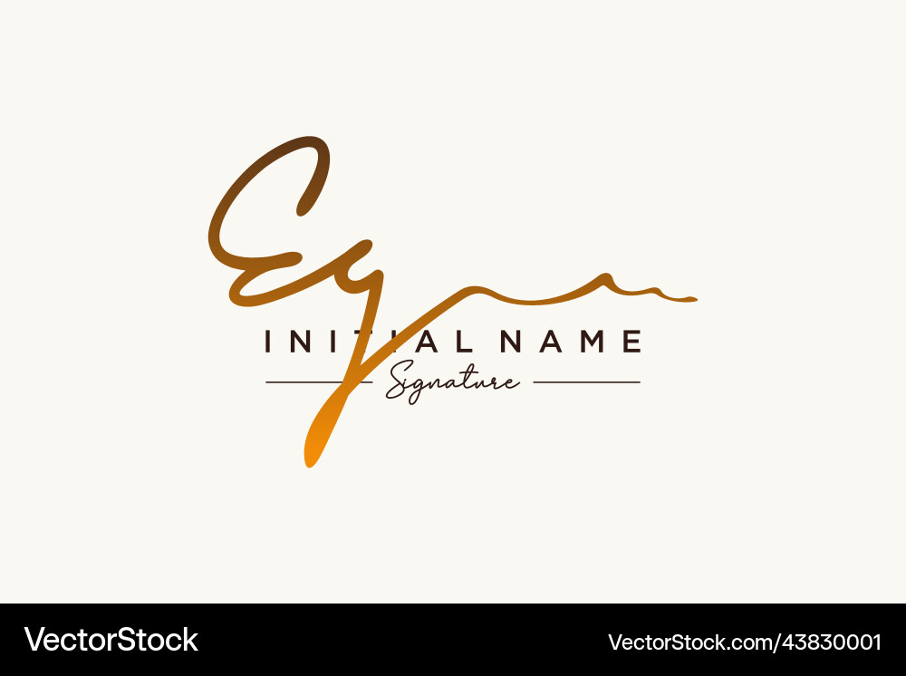 Initial eg signature logo template hand drawn Vector Image