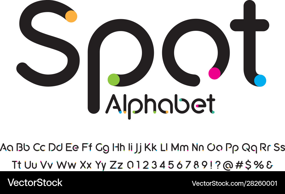 Line font Royalty Free Vector Image - VectorStock