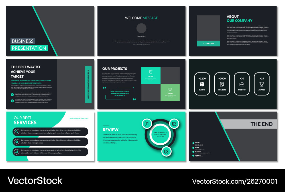 Modern presentation template for business Vector Image