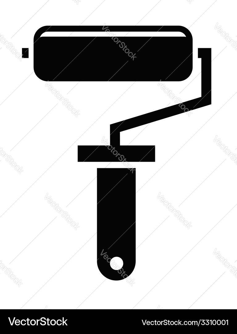 Paint roller Royalty Free Vector Image - VectorStock