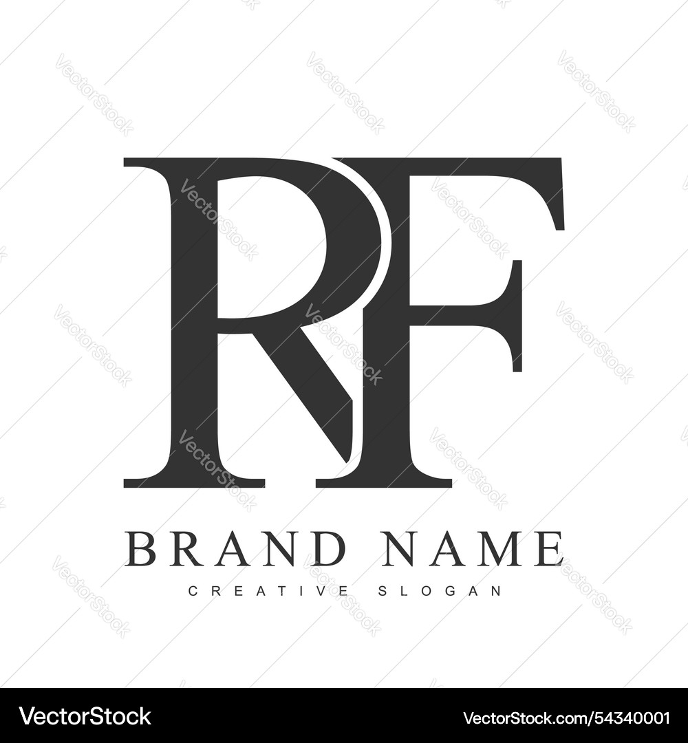 Rf trendy logotype template initial letter r Vector Image