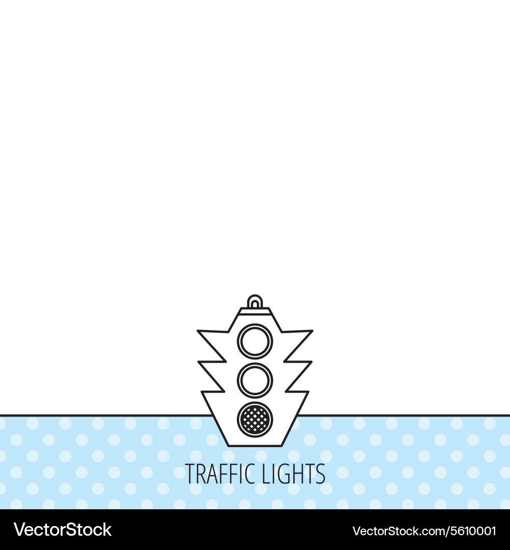 Traffic light icon safety direction regulate Vector Image