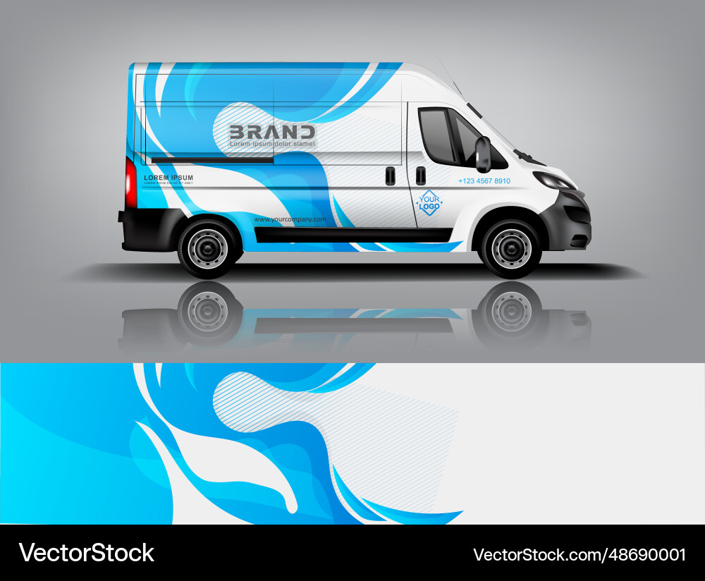 Van wrap design sticker and decal Royalty Free Vector Image