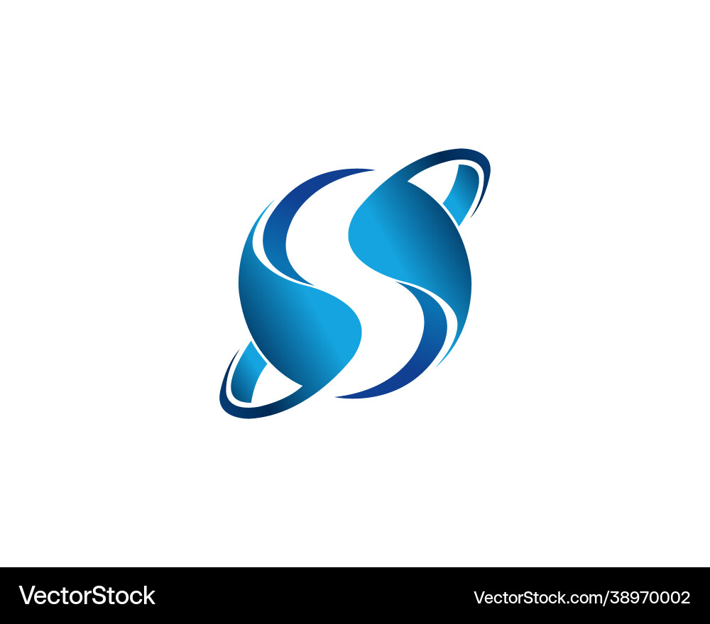 3d letter s logo design Royalty Free Vector Image
