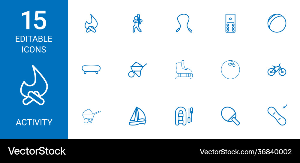 Activity icons Royalty Free Vector Image - VectorStock