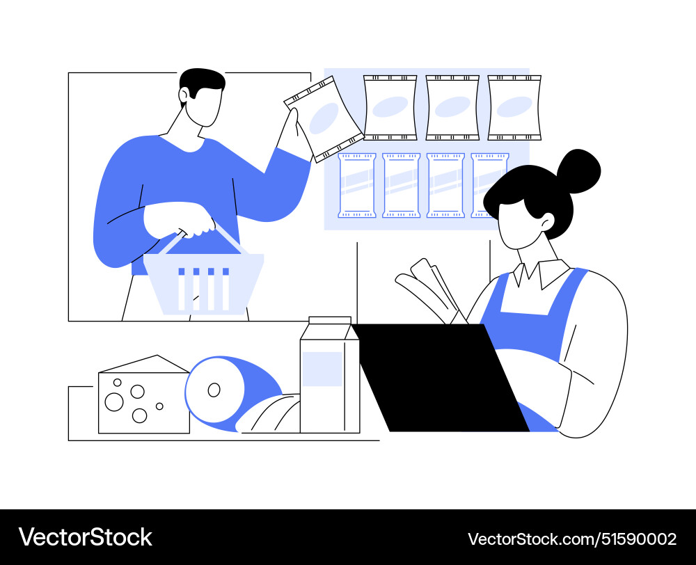 Check out counter isolated cartoon Royalty Free Vector Image