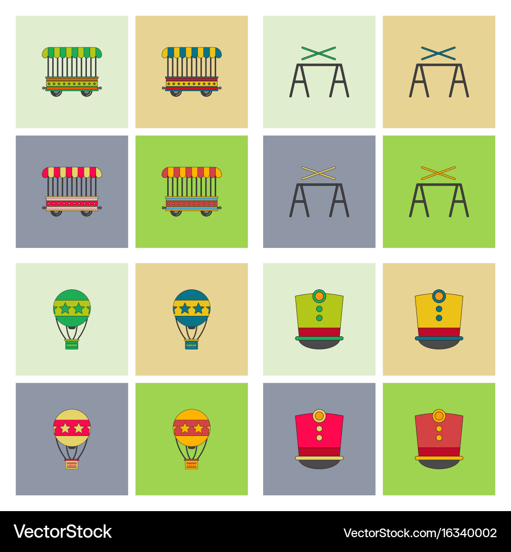 Circus icons collection Royalty Free Vector Image
