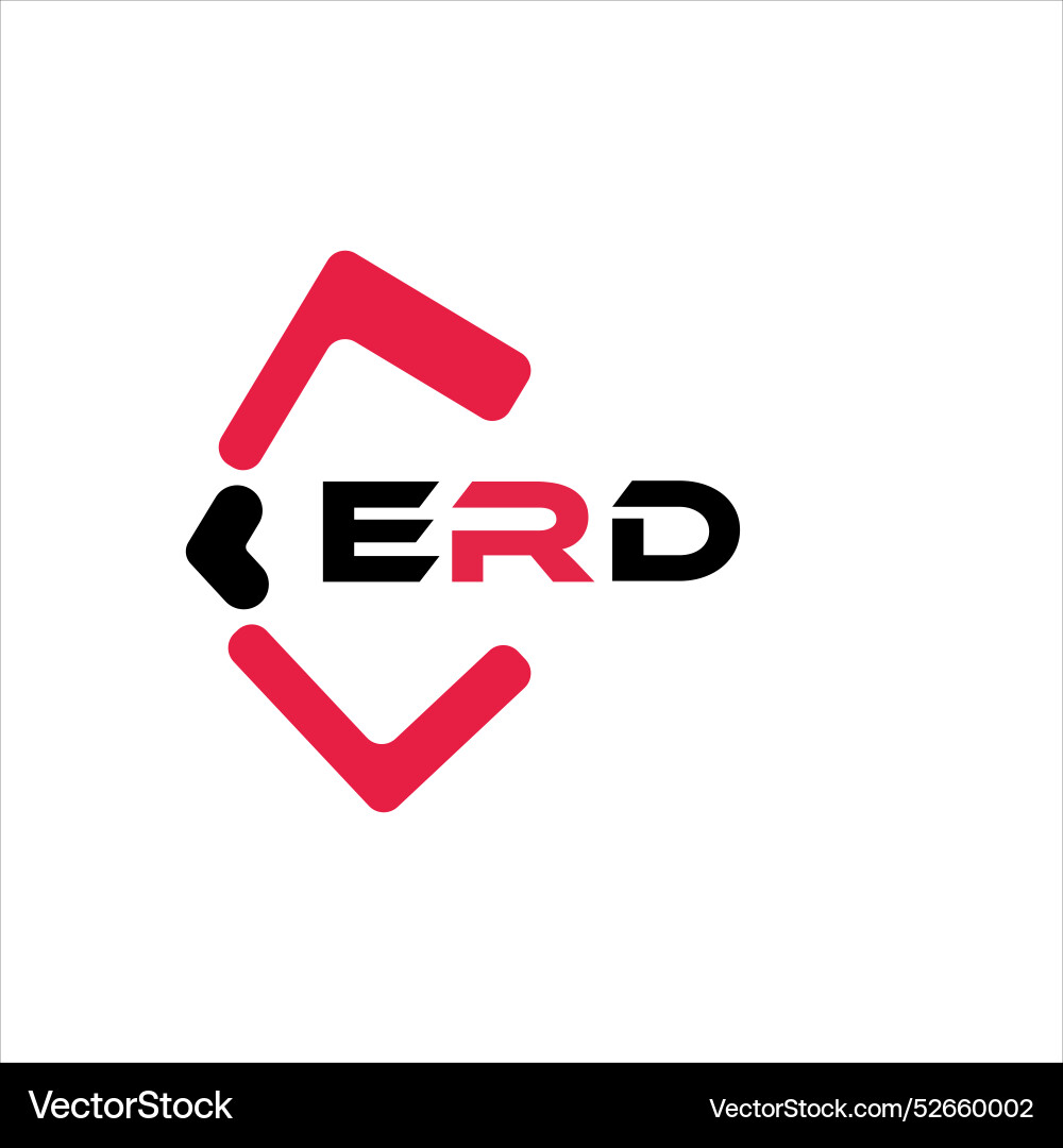 Erd creative minimalist letter logo unique Vector Image