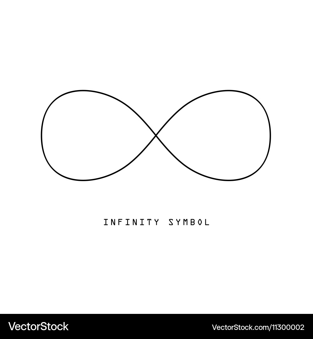 Infinity symbol outline simple on white background