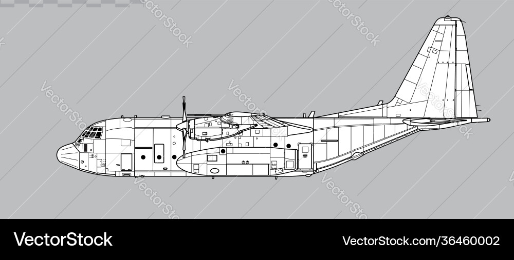 Lockheed c-130 hercules Royalty Free Vector Image
