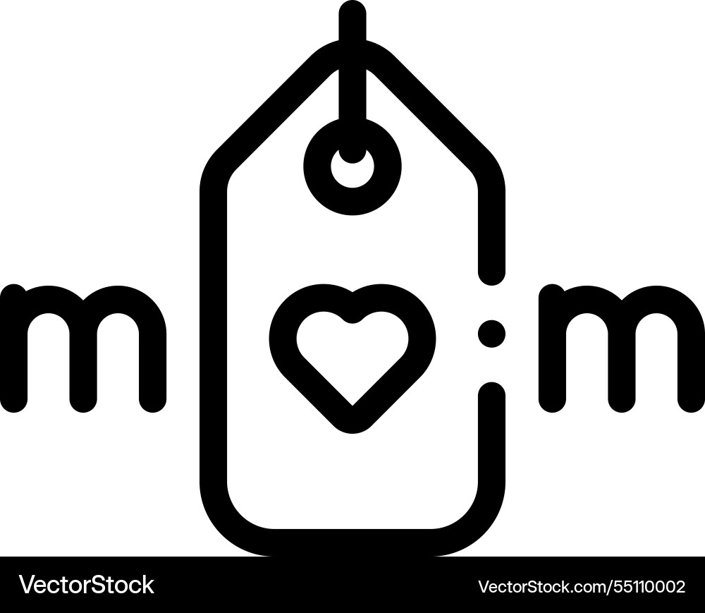 Mom icon thin linear style design isolated Vector Image