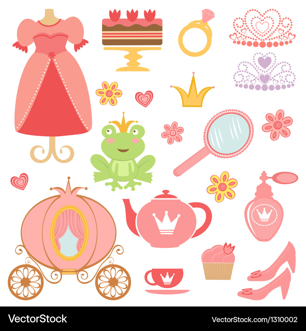 Princess collection Royalty Free Vector Image - VectorStock