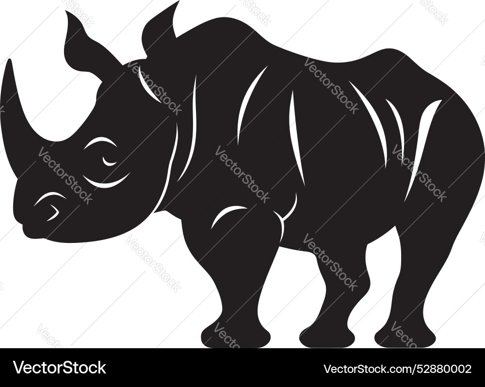 Rhino emblematic insignia Royalty Free Vector Image