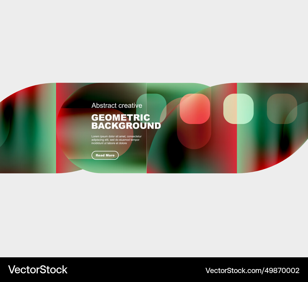 Round triangle and square composition Royalty Free Vector