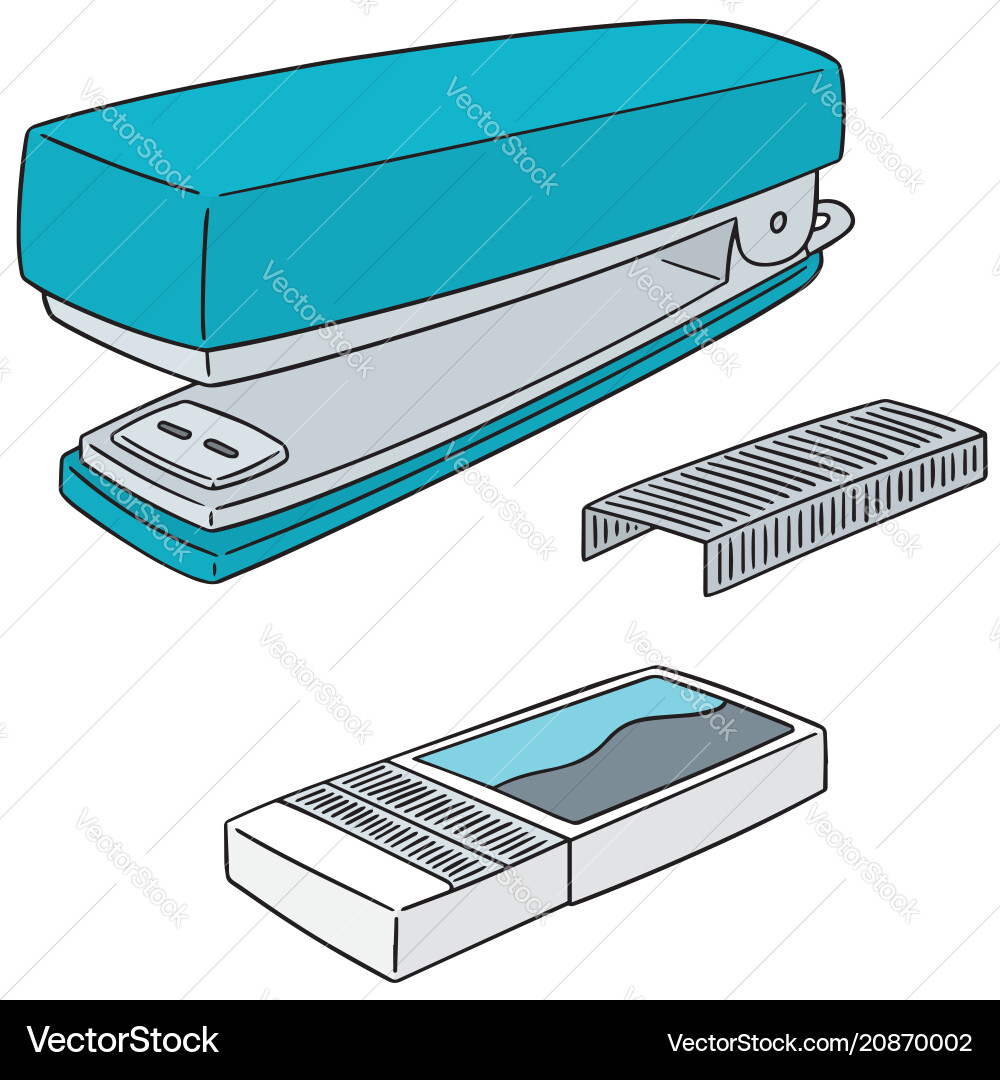 Set of stapler Royalty Free Vector Image - VectorStock