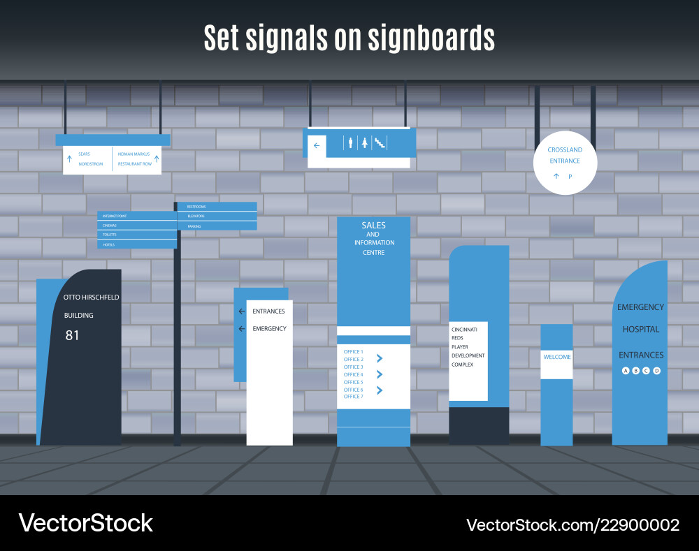 Signboards für Unternehmen Lizenzfreies Vektorbild