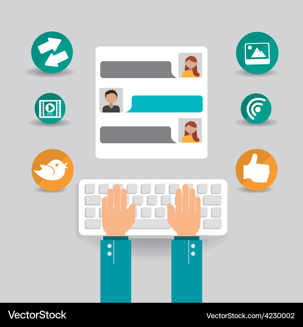 Social media design Royalty Free Vector Image - VectorStock