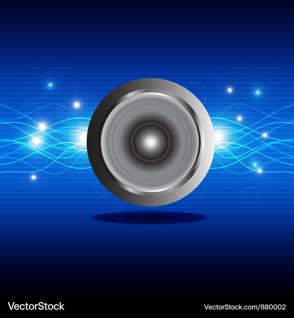 Sound wave from speaker Royalty Free Vector Image