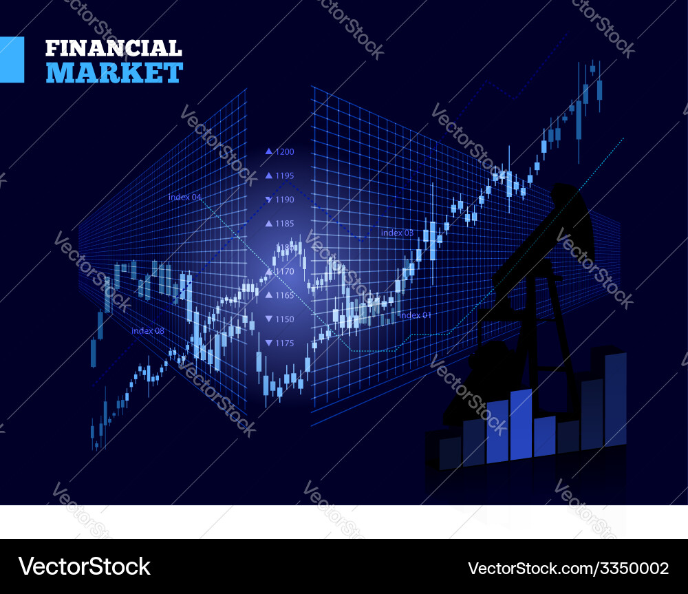 Stock market chart Royalty Free Vector Image - VectorStock