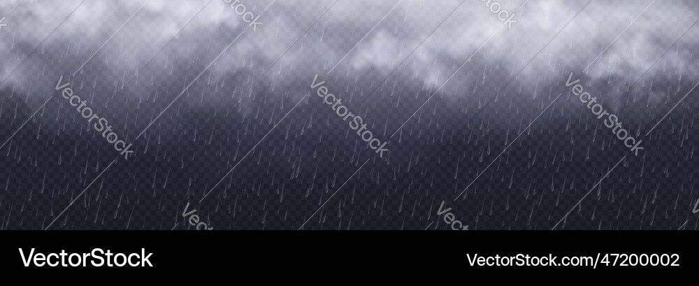 Storm rainy weather effect with water drops Vector Image