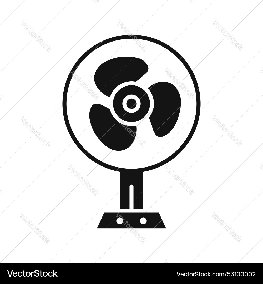Table fan icon isolated on white background Vector Image
