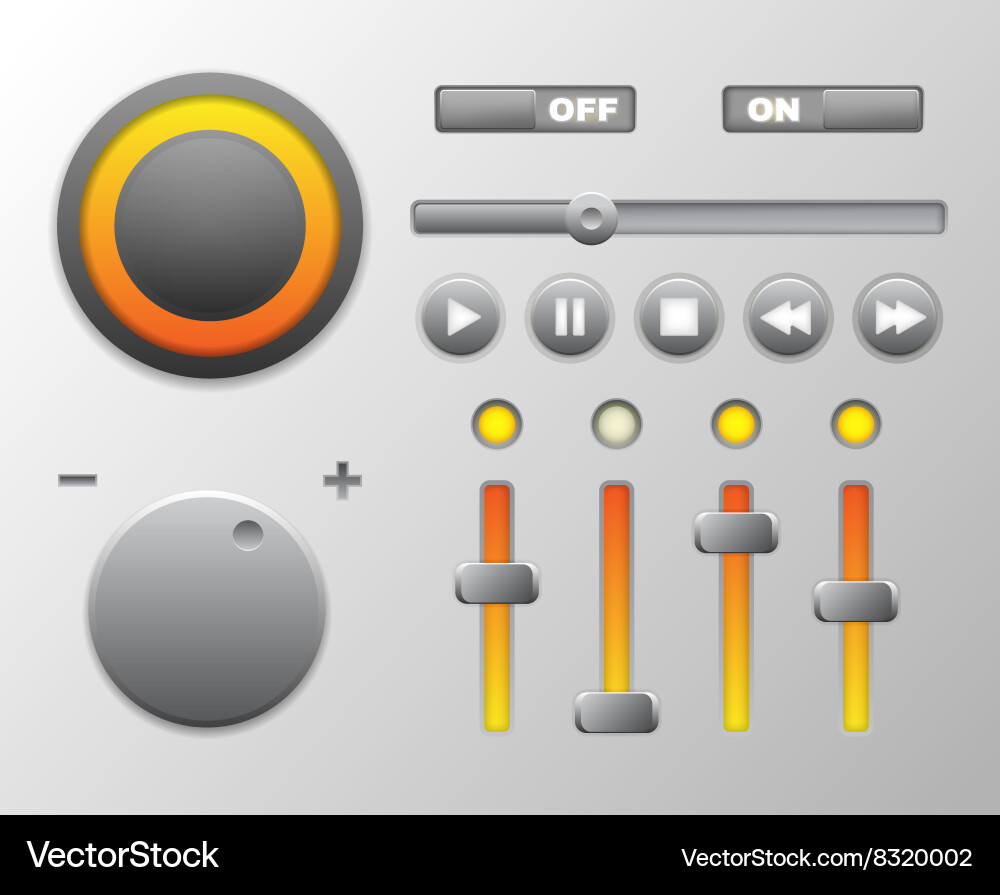 Web ui elements for apps Royalty Free Vector Image