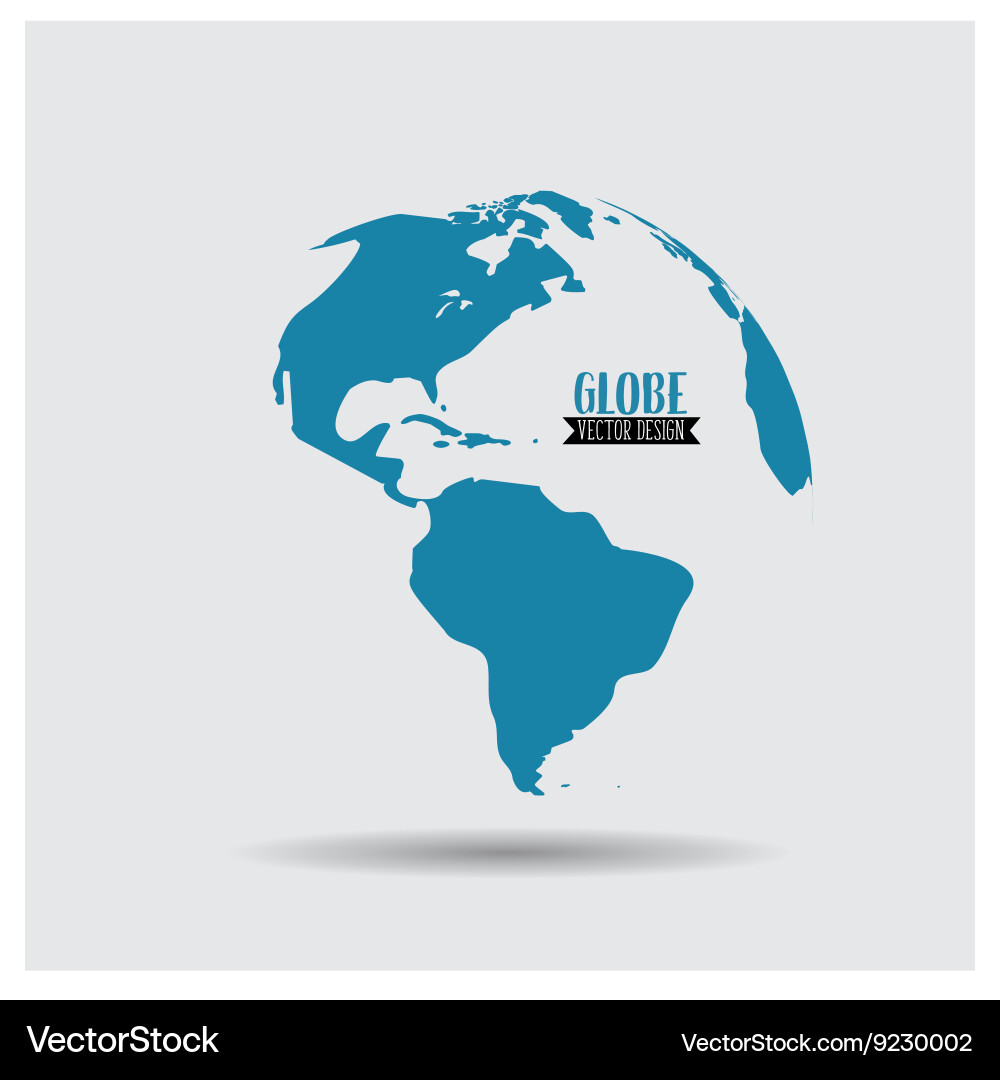 World globe Royalty Free Vector Image - VectorStock
