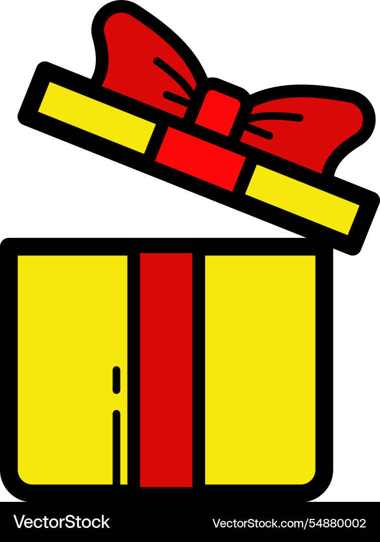 Wrapped present box - simple icon – Royalty-Free Vector | VectorStock