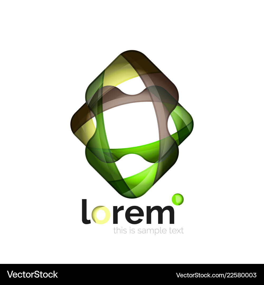 Abstract geometric logo created with overlapping Vector Image