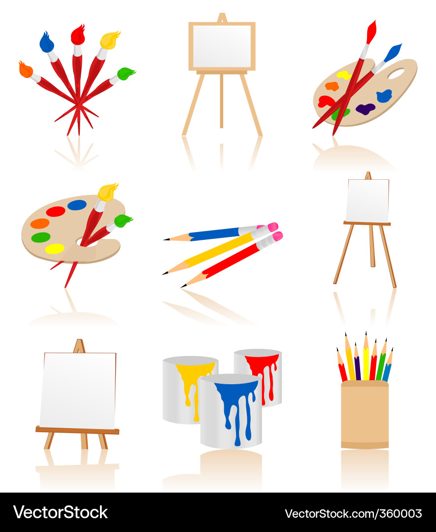 Artist icons Royalty Free Vector Image - VectorStock