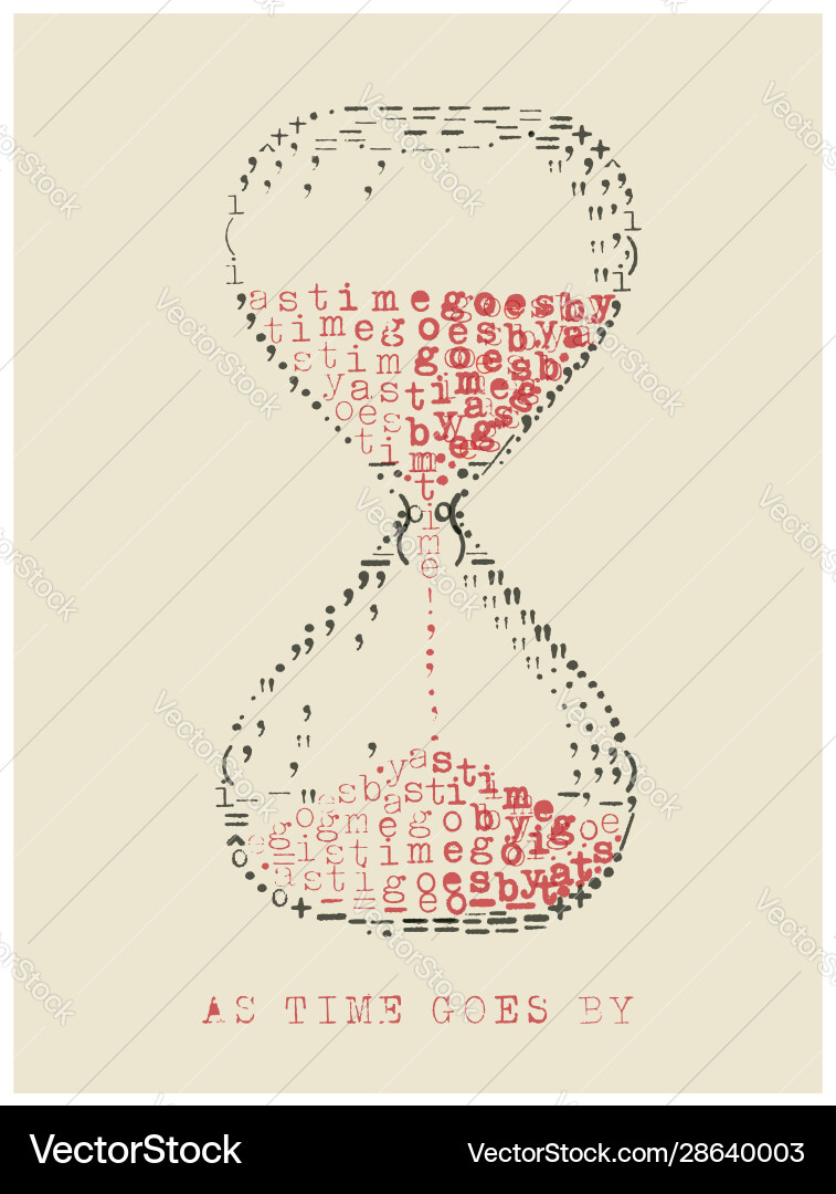 As time goes Royalty Free Vector Image - VectorStock