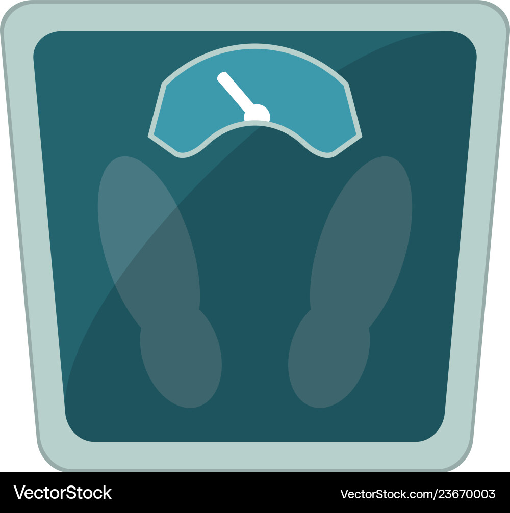 Body scale balance topview Royalty Free Vector Image